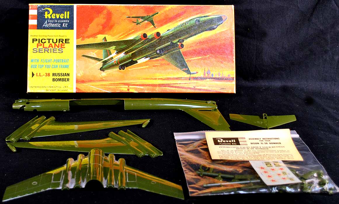1960s Revell #H-182 Picture Plane 1/159 IL-38 BISON Russian Bomber ...