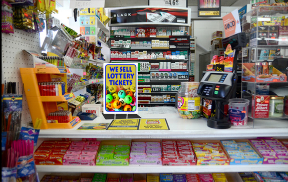 WE SELL LOTTERY TICKETS 12"x18" RETAIL CONVENIENCE STORE COUNTER SIGN ...