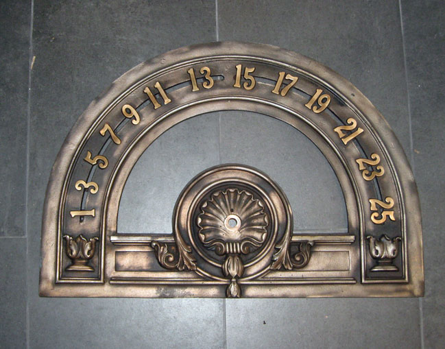 Antique ELEVATOR Floor INDICATOR ( Dial) Semi Circular w/ brass ...