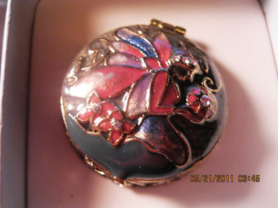 ktuze22 : MONET Jeweled Fairy Keepsake Trinket Pill Box