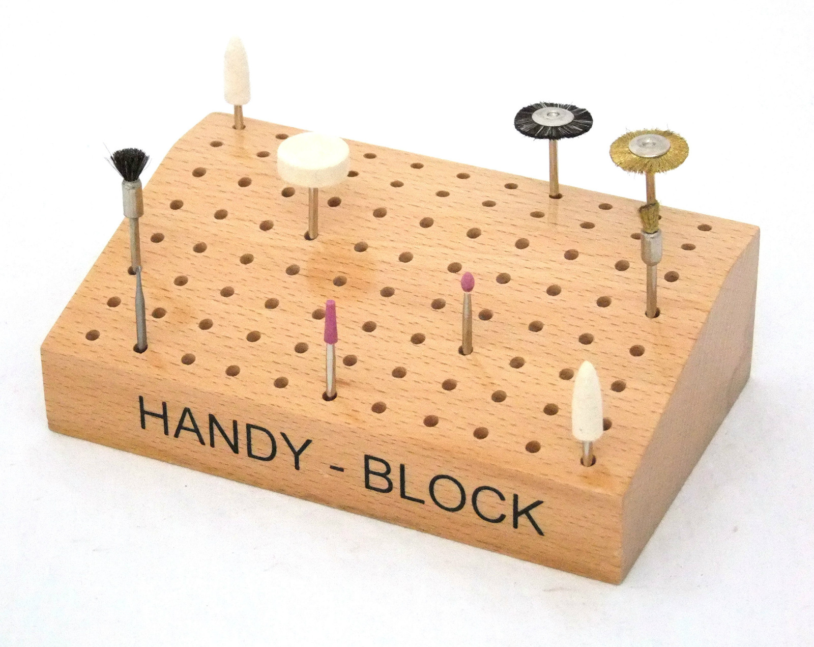 Hardwood Handy Block For Burs, Needle Files, Rotary Accessories, Etc | eBay