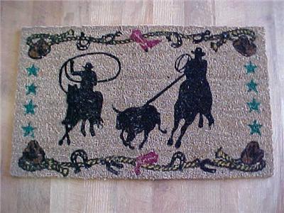 redrockroper : Team Roping/Roper Door Mat/Doormat Cowboy Rodeo Horses