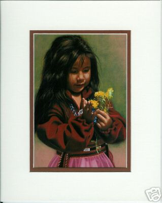 FrameHouseGallery : Deep In Thought by Larry Riley Native America Art Print