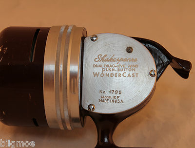 Vintage Shakespeare Wondercast No.1795 Model EF Push Button Fishing ...