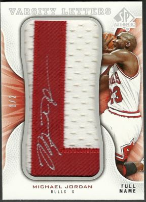 smydueffers : 2008-09 SP MICHAEL JORDAN AUTO LETTER PATCH CARD 1/2