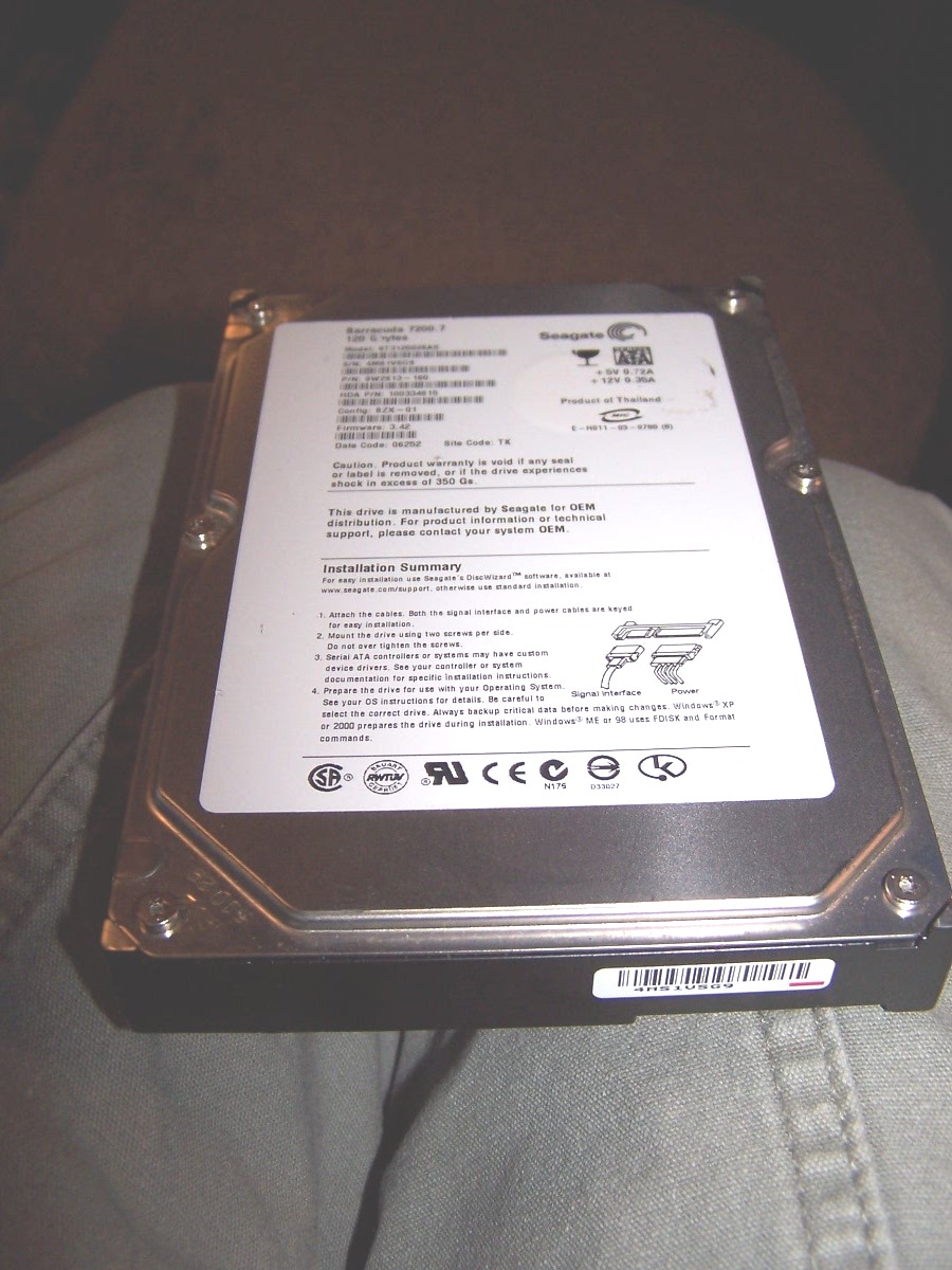 RPM Computer : Seagate ST3120026AS 120 GB SATA Hard Drive