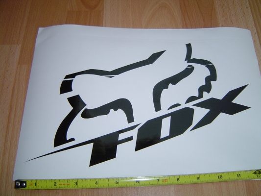 HighQualityDecals : 4 x 9 FOX Racing Sticker "FOX" below
