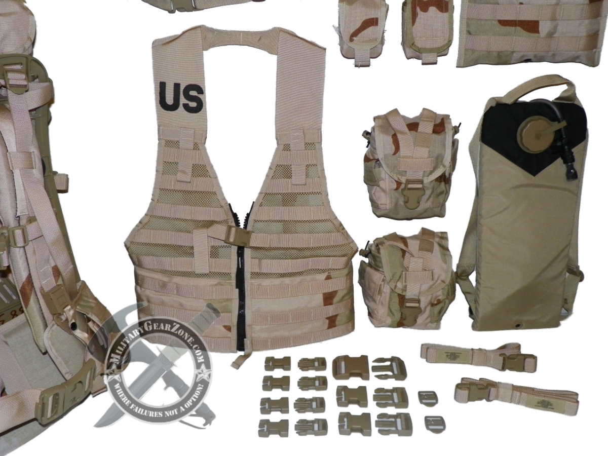 NEW Desert MOLLE II Rifleman Set DCU Rucksack FLC Canteen Ammo Pouches ...