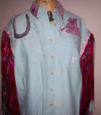turnin32win2011 : Barrel Racing Rodeo Show Bling Shirt Wrangler 20 x ...