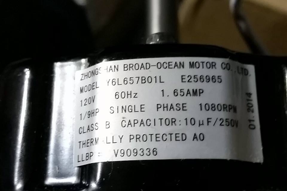 Master Flow PVM105 Replacement Power Vent Motor for Master Flow PR1 ...