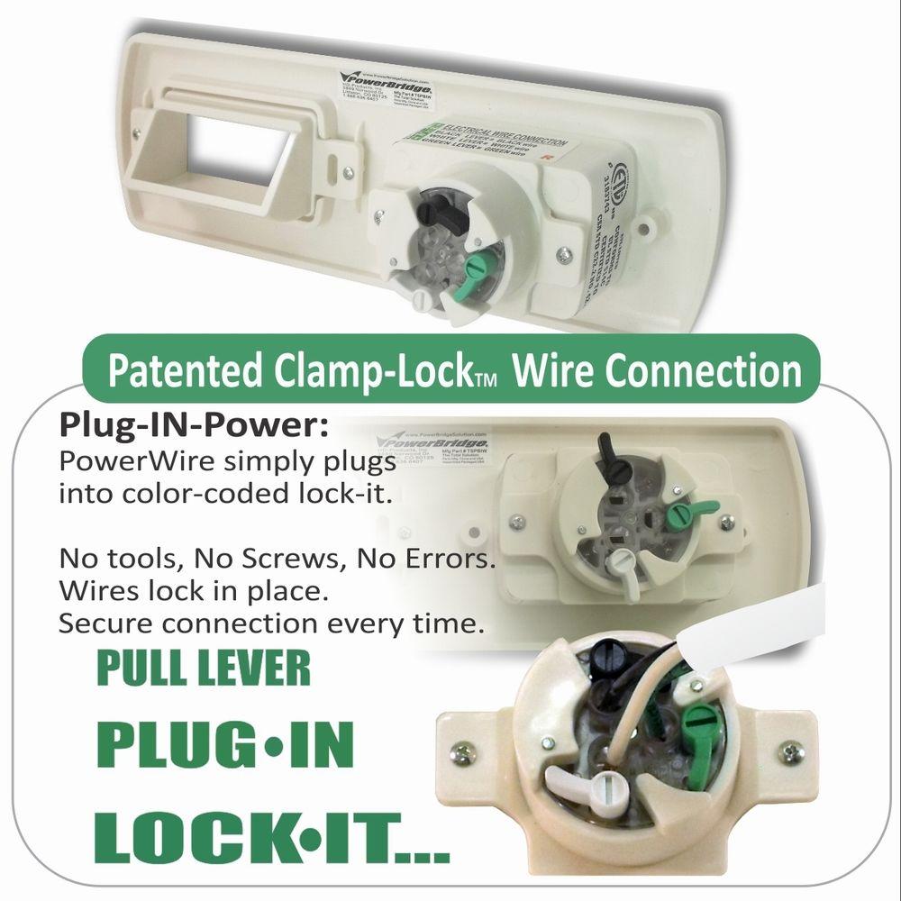 PowerBridge TSPBIW-R-WH In-Wall Power and Cable Management Kit with 10 ...