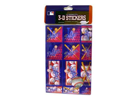 Los Angeles Dodgers 3D Stickers 2 Sheets Case Pack 36, Zip Store