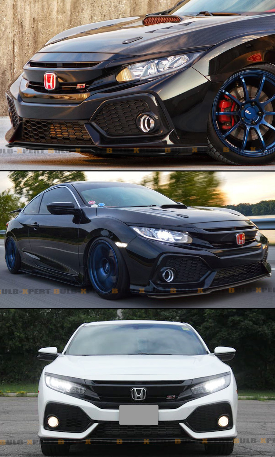 FOR 17-21 CIVIC HATCHBACK FK4 FK7 Si HFP STYLE FRONT BUMPER LIP ...