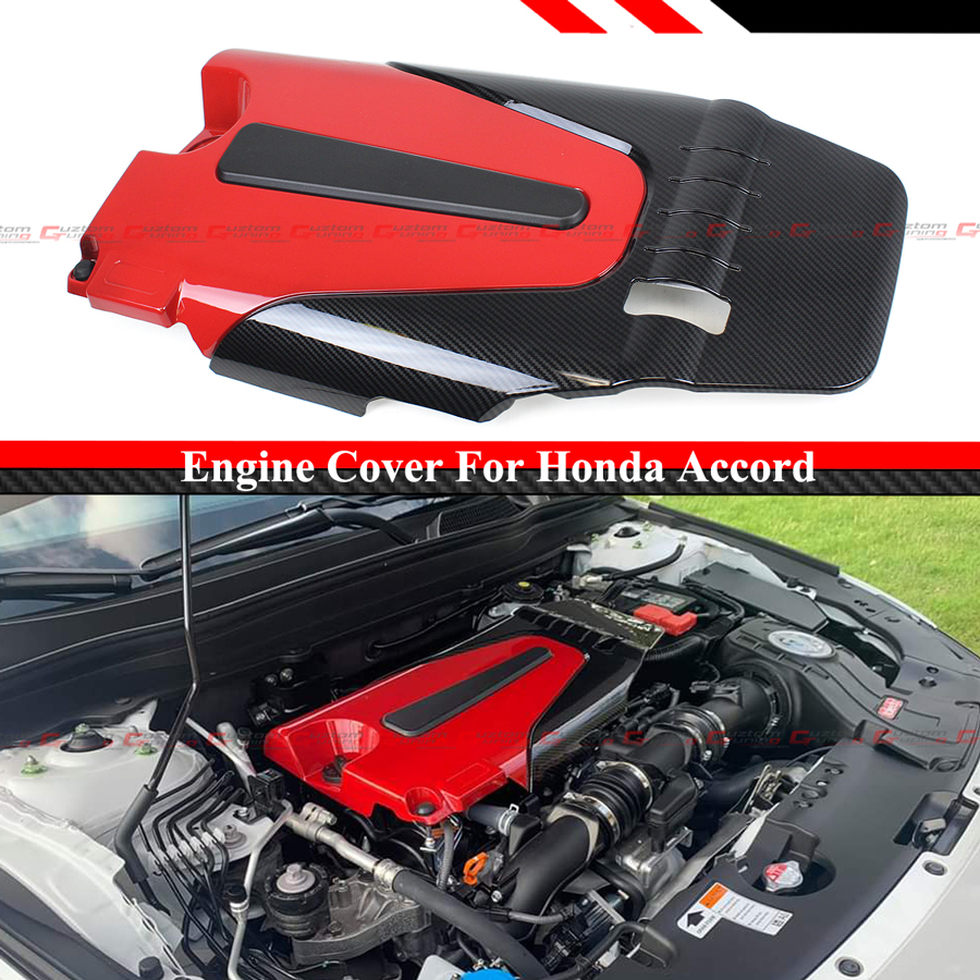 FOR 18-2020 10TH GEN HONDA ACCORD 1.5T RED BLACK TYPE-R STYLE ENGINE ...