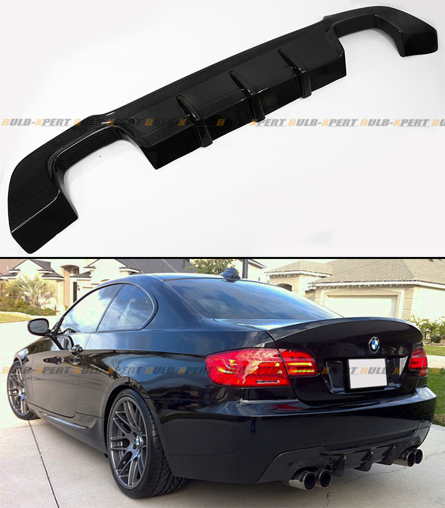 QUAD EXHAUST CARBON FIBER REAR DIFFUSER FOR 2007-13 BMW E92 E93 W/ M ...
