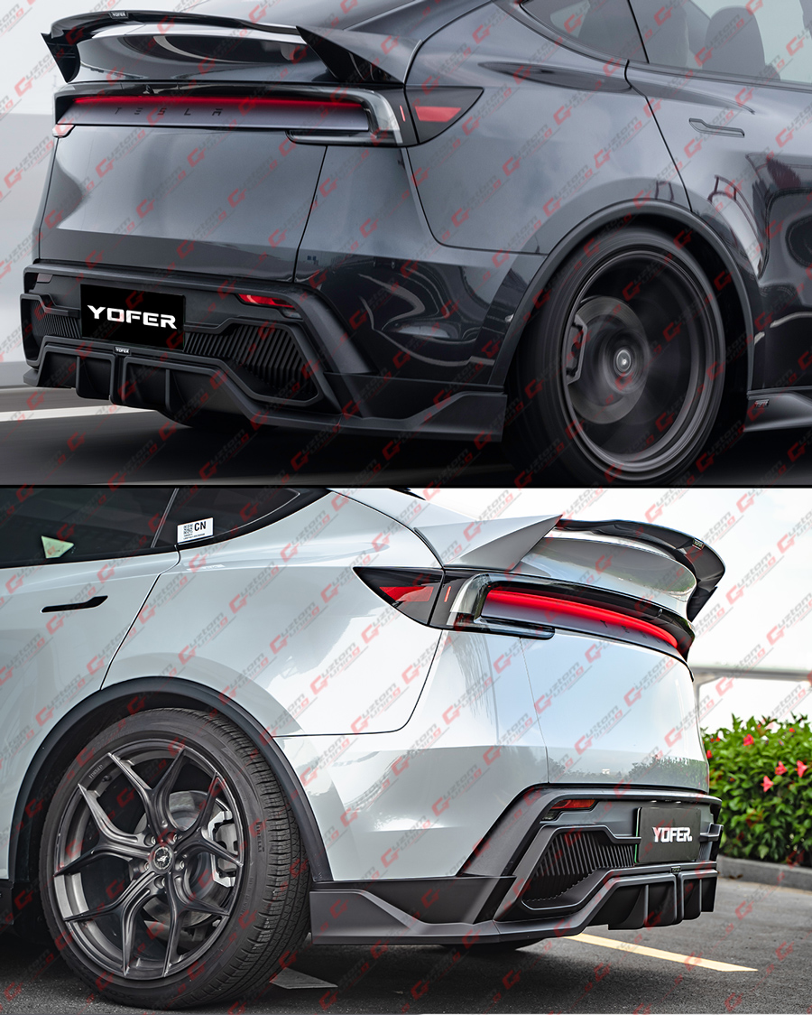 For 2025-2026 Tesla Model Y Juniper Yofer Matte Black Rear Bumper ...