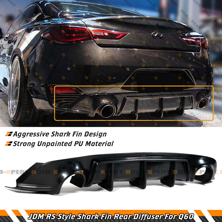 Car Spoiler Splitter Gloss Black Rear Spoiler For Infiniti Q60 - PSM ...
