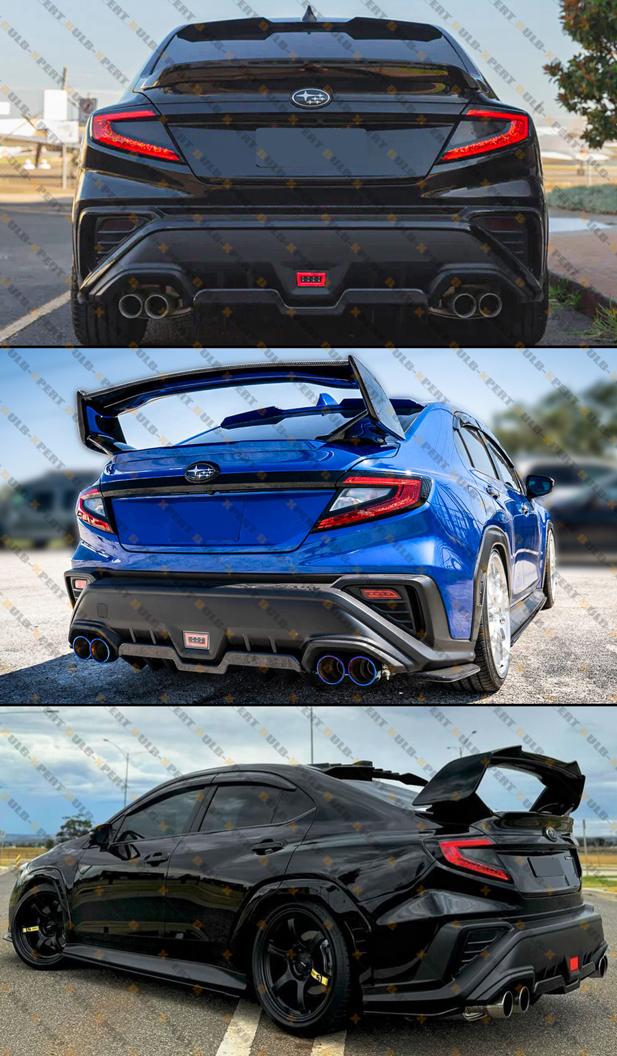 Subaru Rear Lip Noble Carbon Fiber HT Style Rear Diffuser Subaru WRX ...