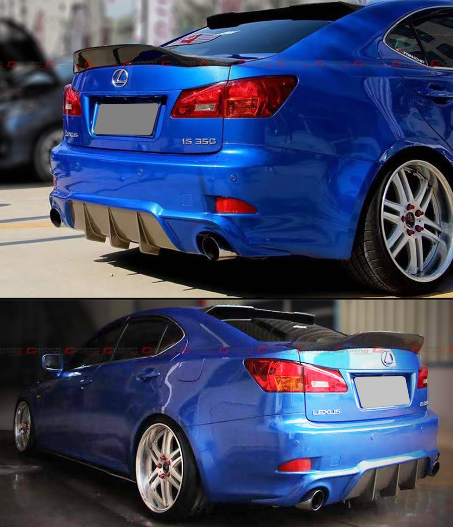FOR 2006-2013 LEXUS IS250 IS350 ISF RT STYLE GLOSSY BLACK TRUNK SPOILER ...