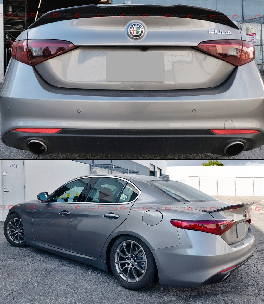 FOR 17-2021 ALFA ROMEO GIULIA HIGHKICK DUCKBILL CARBON FIBER TRUNK ...