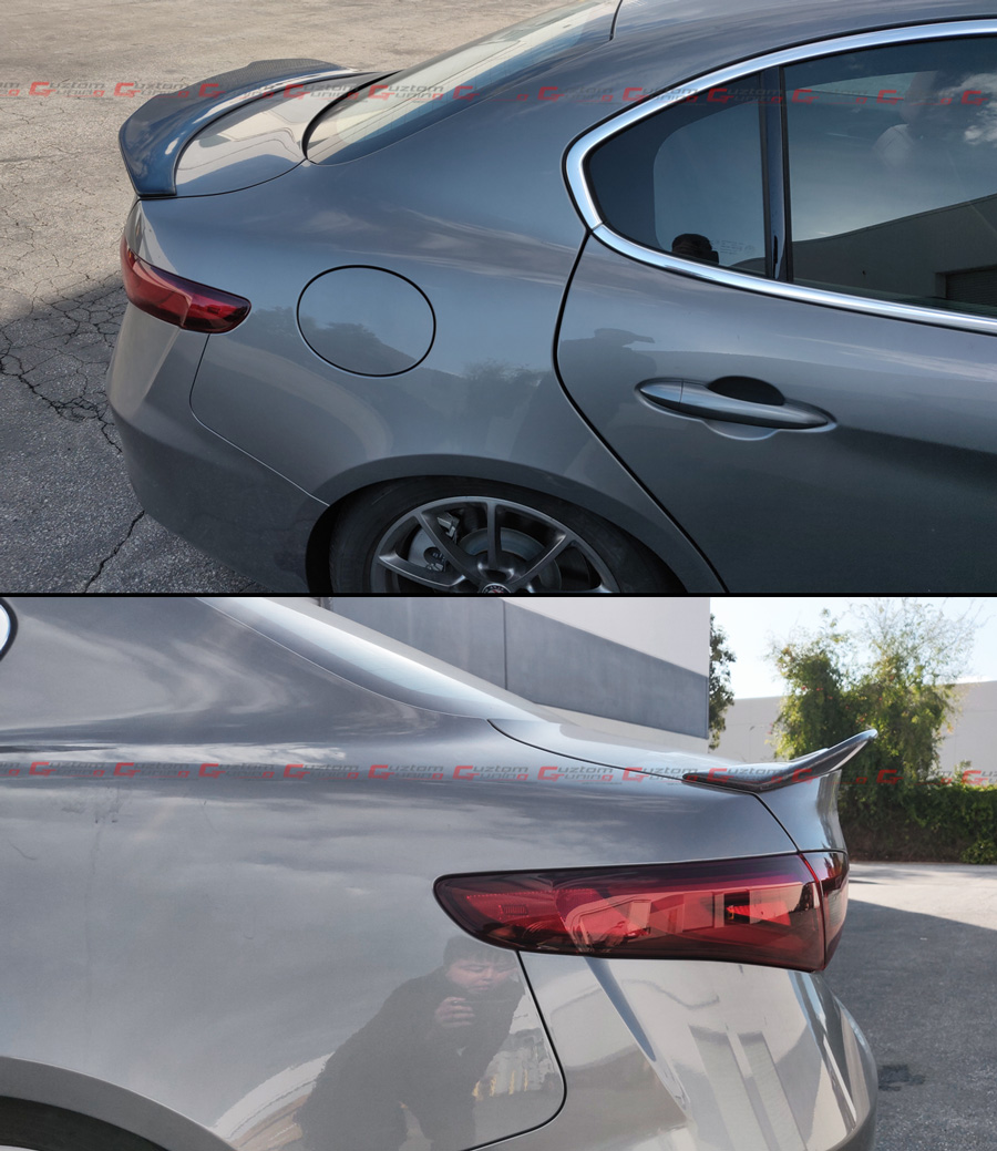 FOR 17-2021 ALFA ROMEO GIULIA HIGHKICK DUCKBILL CARBON FIBER TRUNK ...