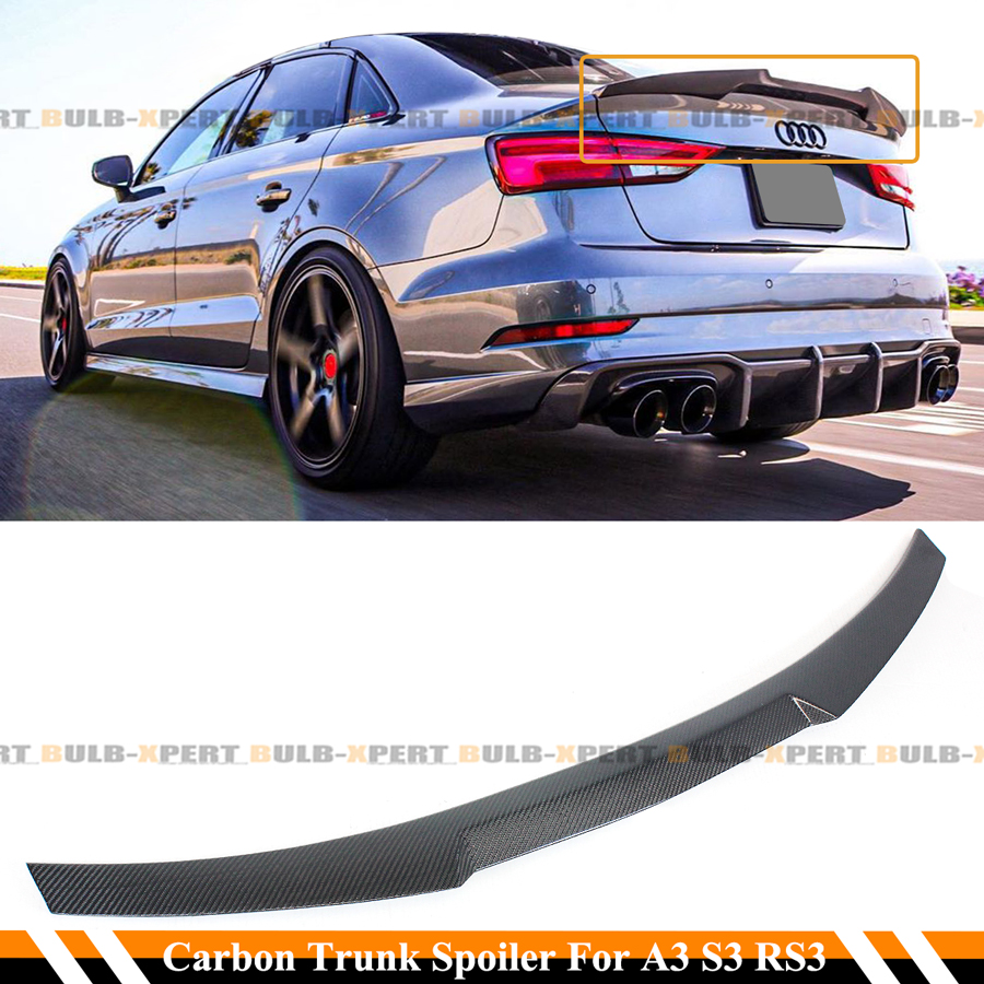 FOR 14-2020 AUDI A3 SLINE S3 RS3 4DR SEDAN 8V M STYLE CARBON FIBER ...