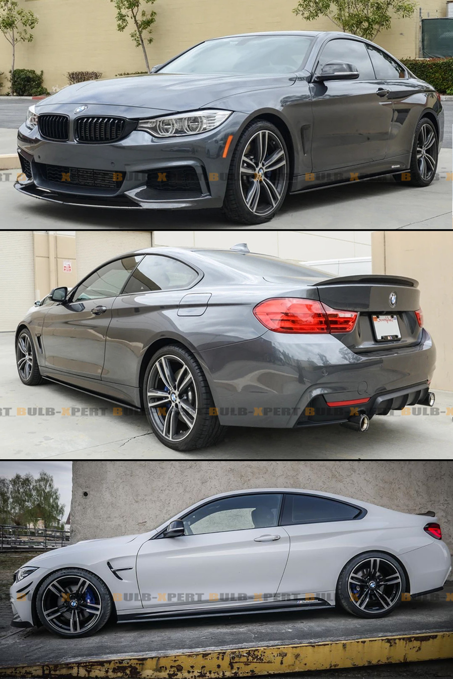 For 14-2020 BMW F32 F33 F36 4 Series Carbon Fiber Side Skirt Extension ...