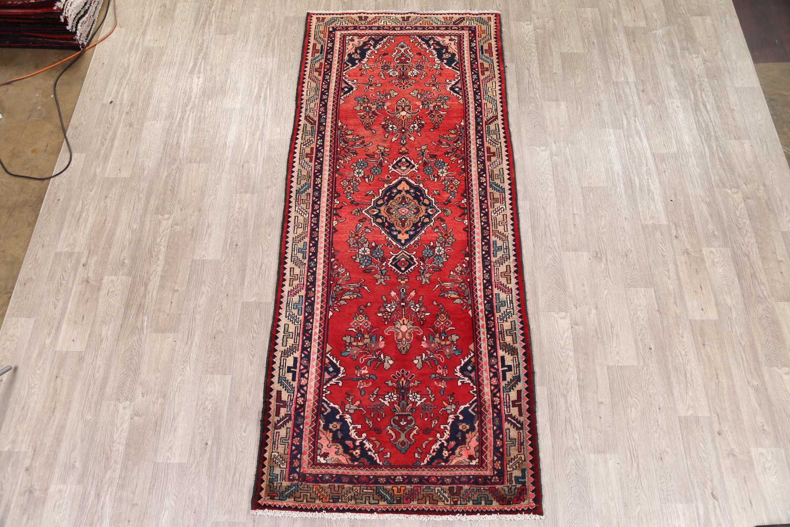 Lilian 4x10 Wool Hand-Knotted Floral Oriental RED Runner Rug CARPET | eBay