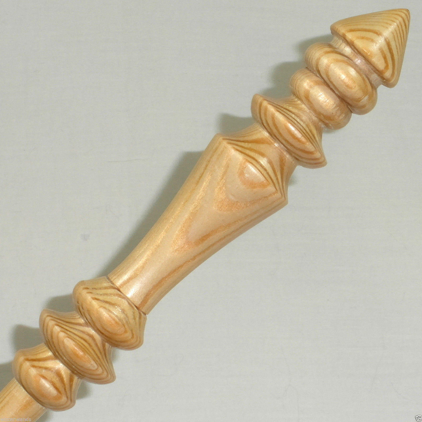 17" Hand Turned Longleaf Pine Wood Magic Wand, Wiccan Wand Crafter