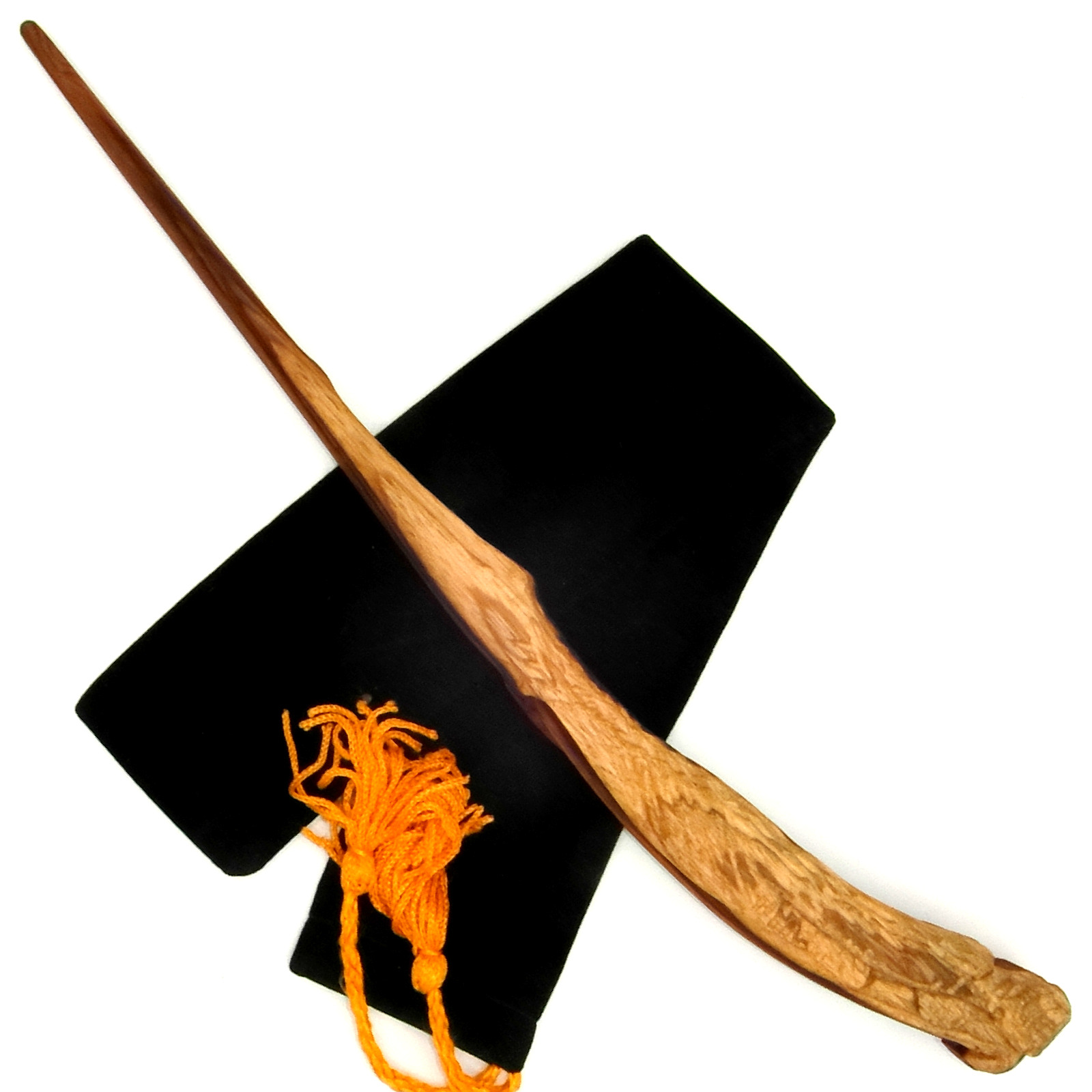 14" Hand Carved Harry Potter Snatcher Mahogany Wood Wand, Wiccan Wand ...