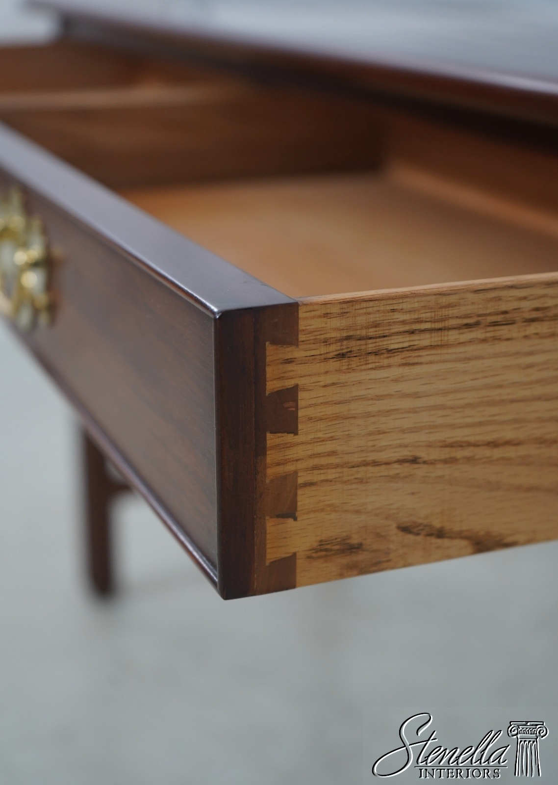 69503: HENKEL HARRIS Cherry 2 Drawer Console Table, Stenella Antiques ...