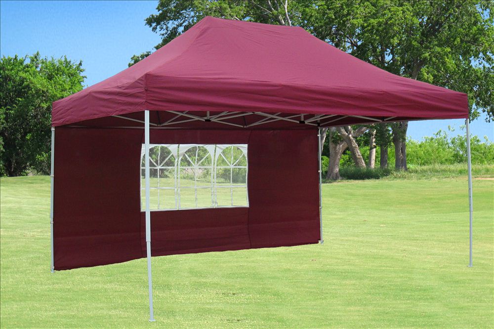 Delta canopy F15MRN 10'x15' F Model Maroon - Pop up Canopy Party Tent ...