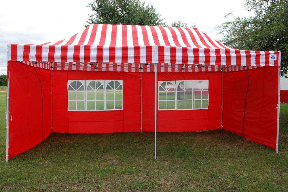 Delta canopy F20REDSTP 10x20 F Model Red Stripe - Pop up Canopy Party ...