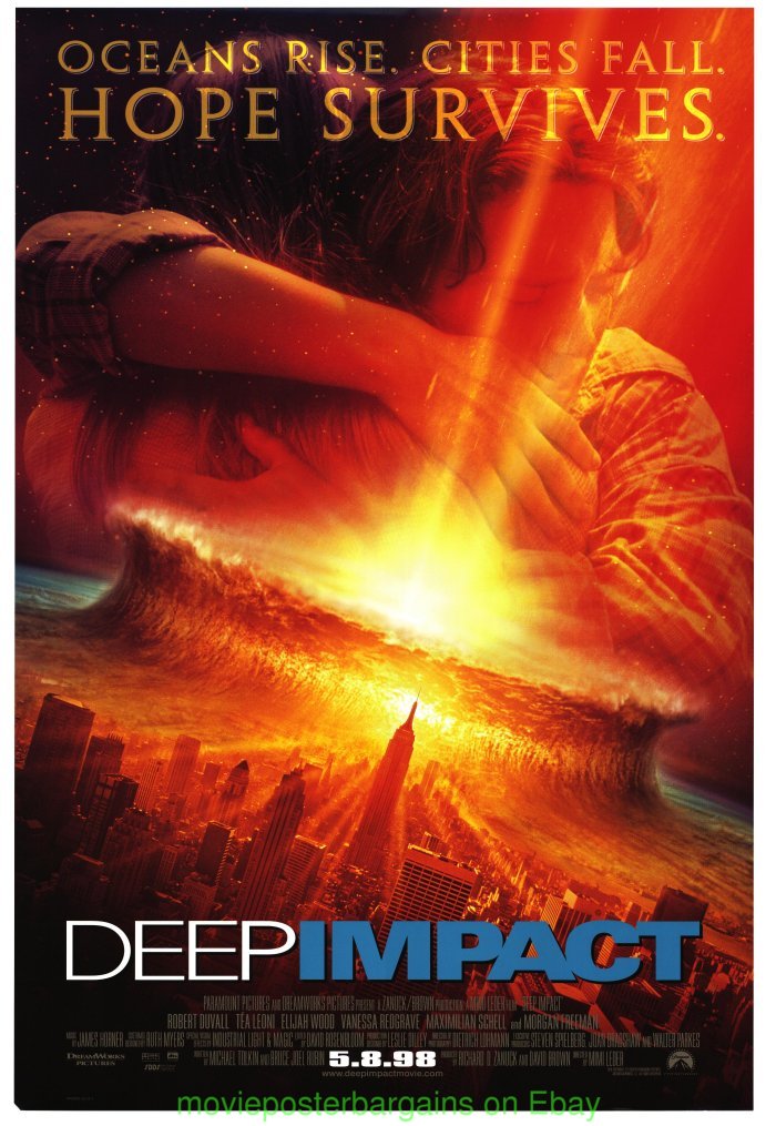 DEEP IMPACT MOVIE POSTER Original DOUBLE SIDED NMint 27x40 ASTEROIDS ...