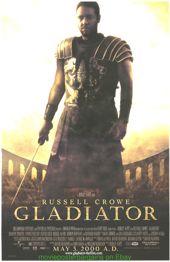 Gladiator Movie Poster Russell Crowe Orig Mini Sheet on PopScreen