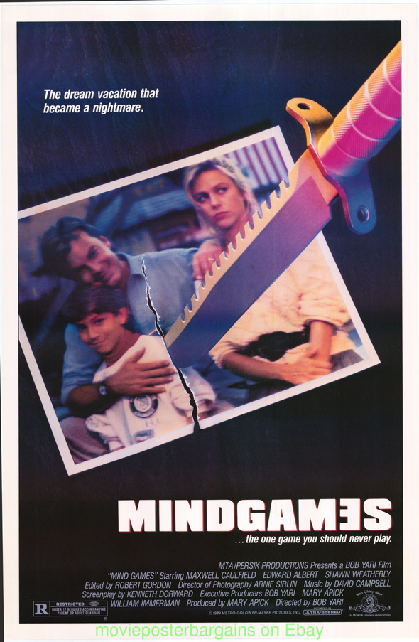 MIND GAMES MOVIE POSTER ORIGINAL SS 27x40 MAXWELL CAULFIELD 1989 mind-games-movie-poster-original-ss-27x40-maxwell-caulfield-1989