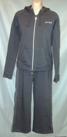 Illallthetime's Bargains : BCBG MAXAZRIA Gray Silver Track Suit M ...