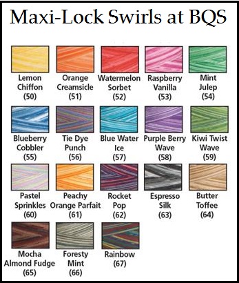 Maxi-Lock Swirl Polyester Serger Thread Cone Variegated Purple Berry ...