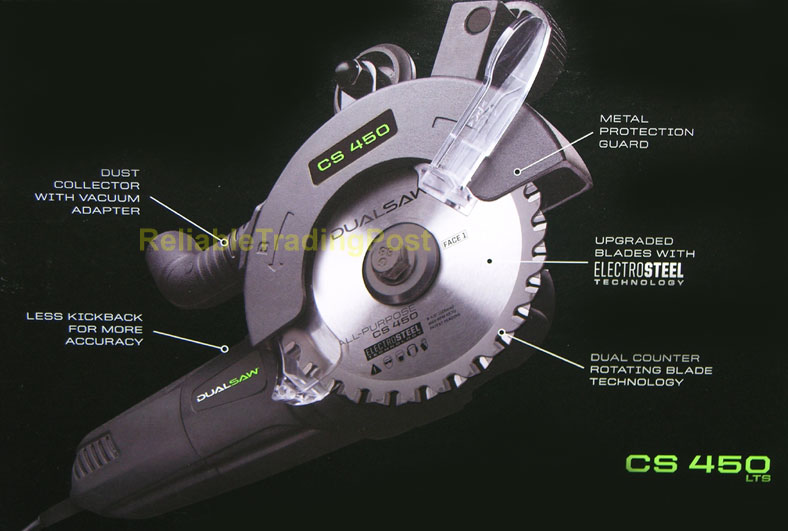DUALSAW TwinCut Counter Rotating Saw CS 450 w Laser, Case, Vacuum ...