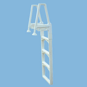 LADDER POOL *DECK MOUNT* w/Pad Above Ground Handrails Adjust 46" to 56 ...