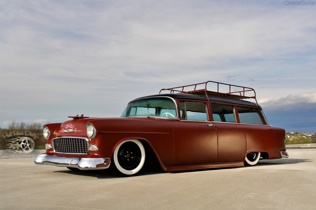 1955 Chevrolet Wagon, Nomad Kustom, Air Bagged | The H.A.M.B.