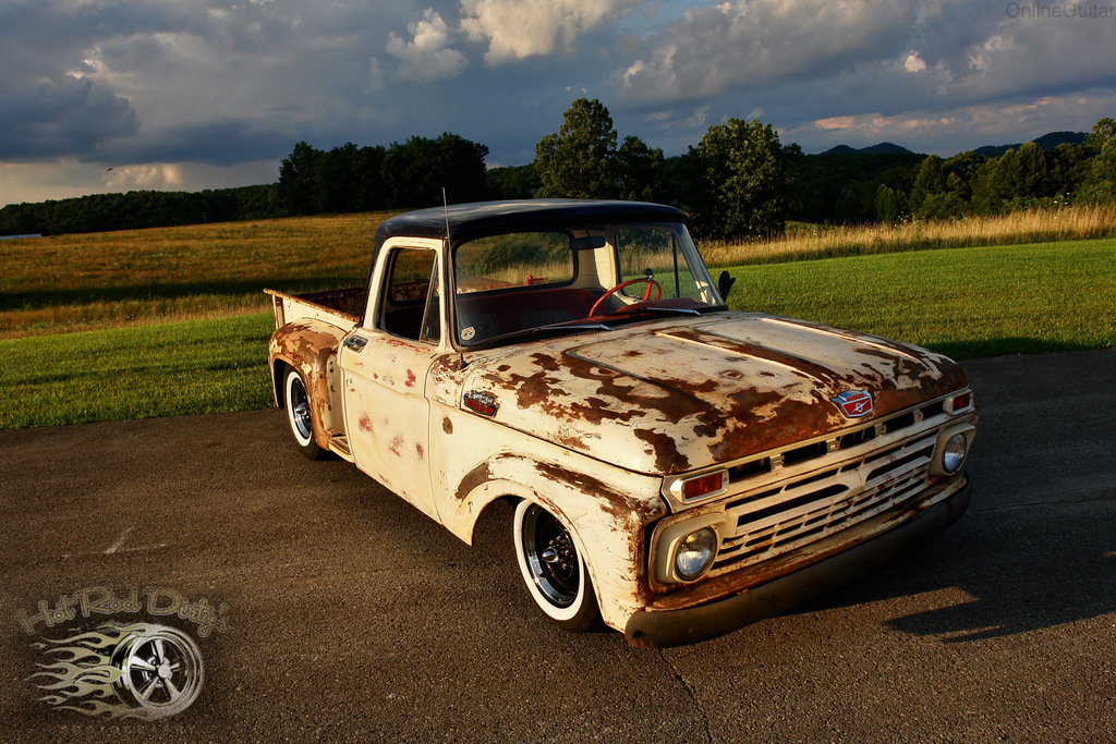 Slammed Ford F100 Shop Truck Pickup w/ Y-Block | The H.A.M.B.