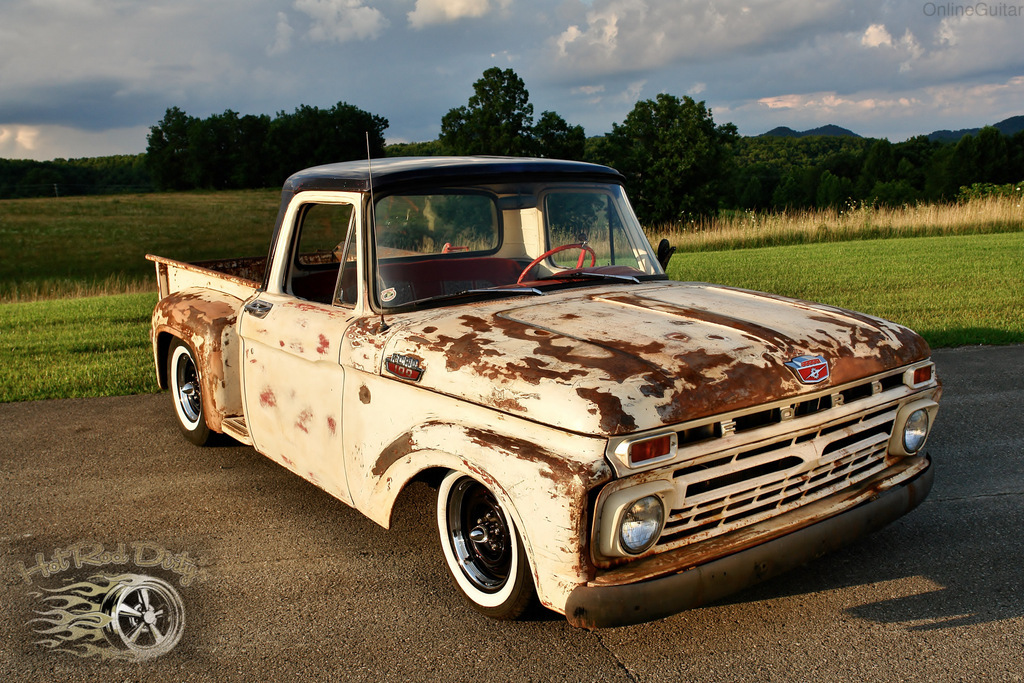 Slammed Ford F100 Shop Truck Pickup w/ Y-Block | The H.A.M.B.