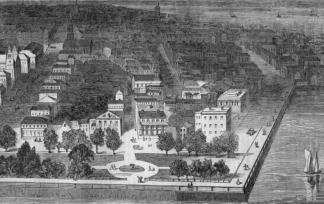 CHARLESTON SOUTH CAROLINA VIEW 1860 DEMOCRATIC CONVENTION ROWING ...