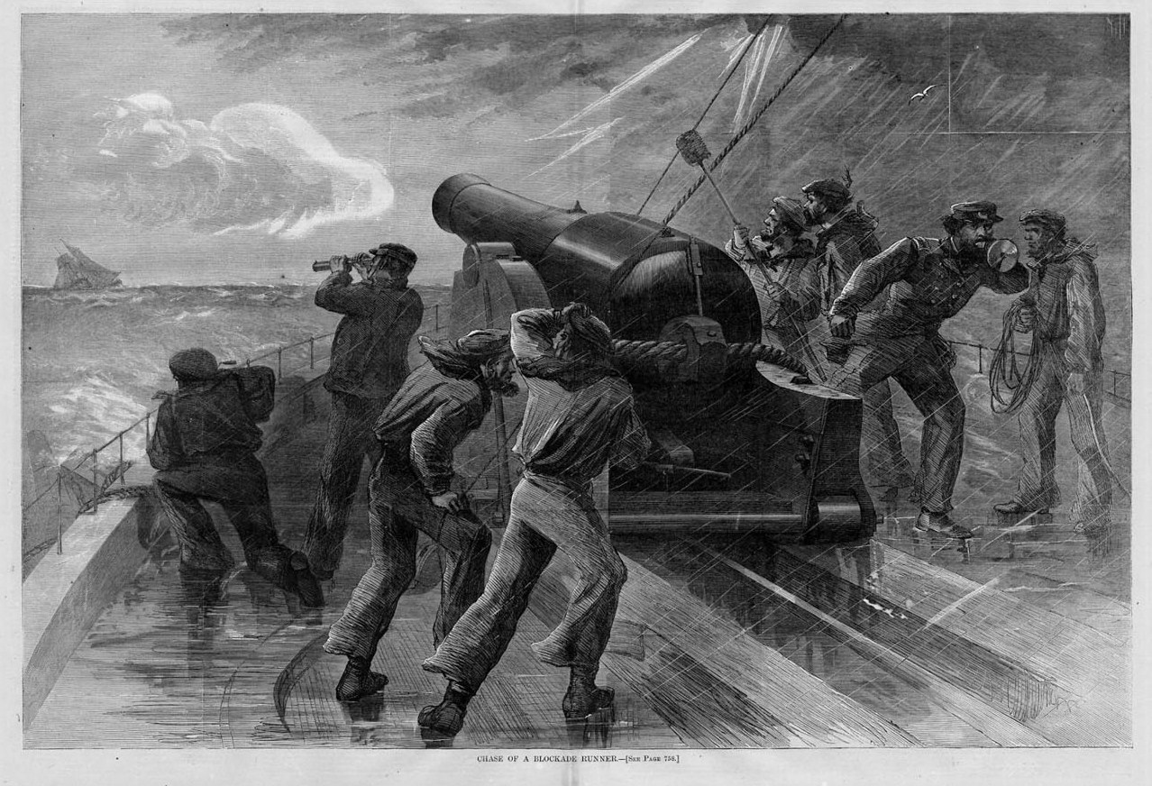 CIVIL WAR SHIPS, CHASE OF A BLOCKADE RUNNER, SAILORS | eBay