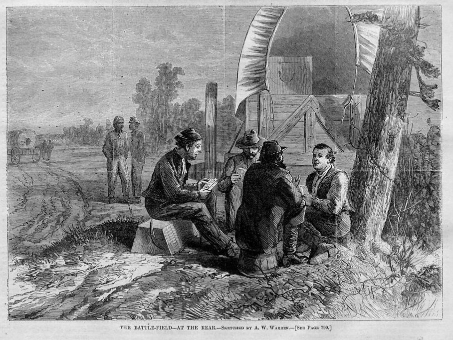 CARD PLAYING IN THE CIVIL WAR, SOLDIERS PLAYING CARDS | eBay