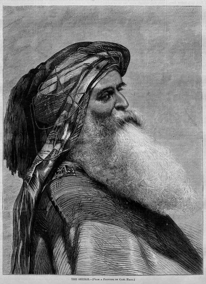 ARAB BEARDED SHEIKH 1870 HARPER'S WEEKLY ANTIQUE WOOD-CUT ENGRAVING ...