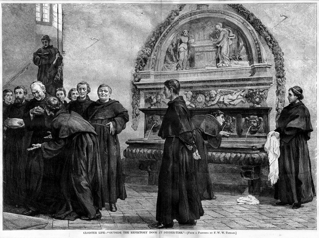 MONKS, CLOISTER LIFE, REFECTORY DOOR, MONASTICISM, MONK | eBay